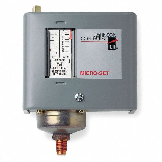 JOHNSON CONTROLS Single Pressure Controls, Opens On Low Pressure, 7 to ...