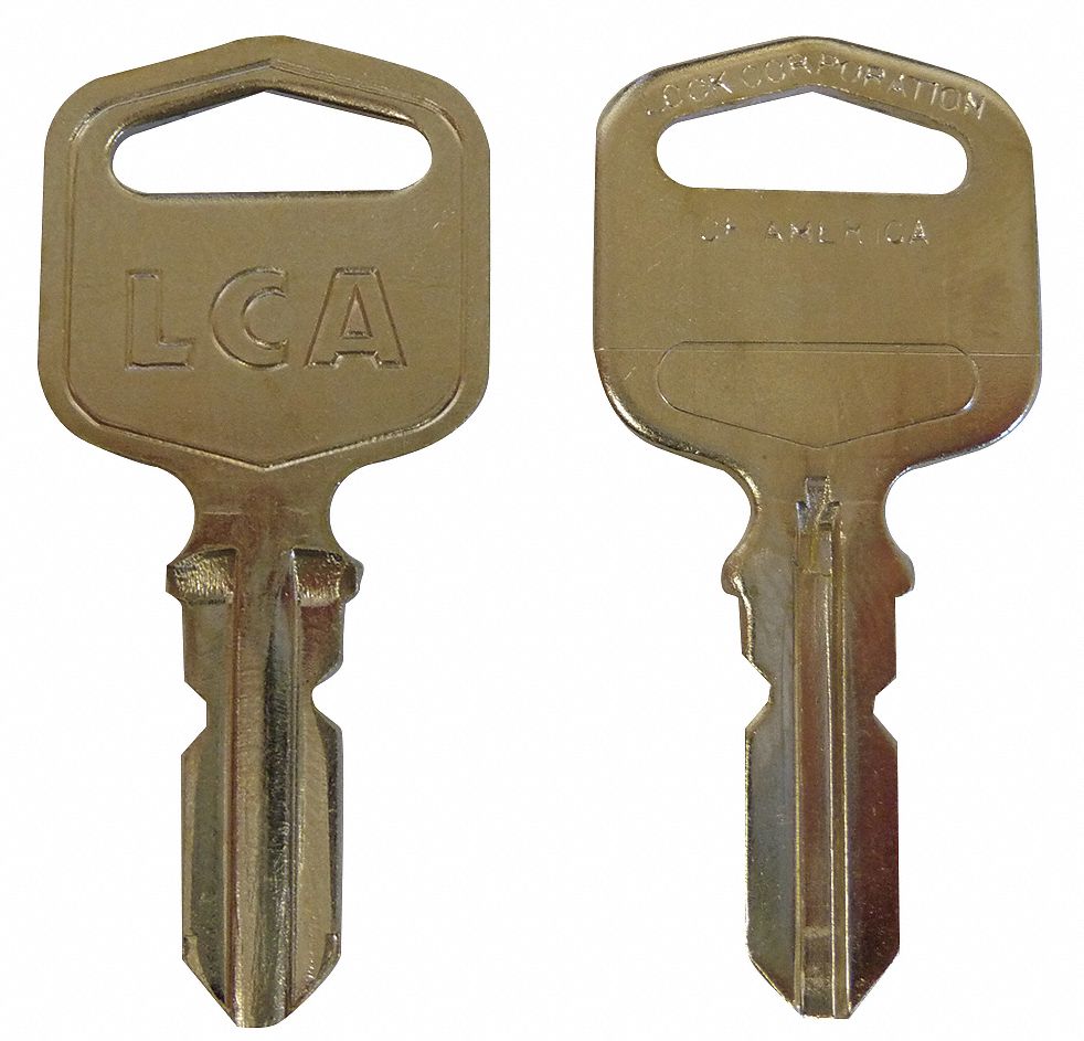 Compatible with LCA Locks, Steel, Key Blank - 4ECA8|8TS-B - Grainger