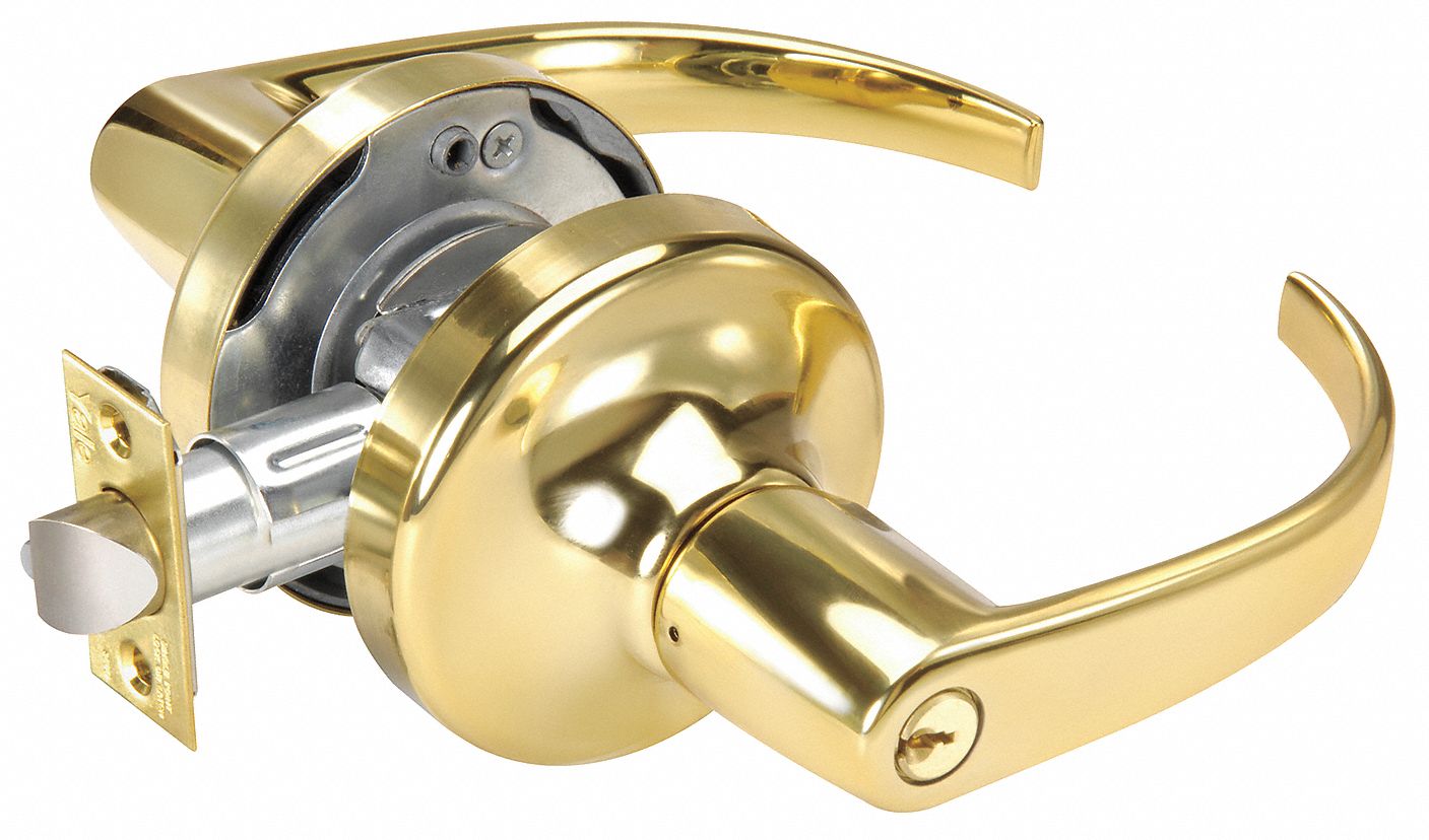 ASSA ABLOY ACCENTRA, Storeroom Lever Locksets, Brass, Door Lockset ...