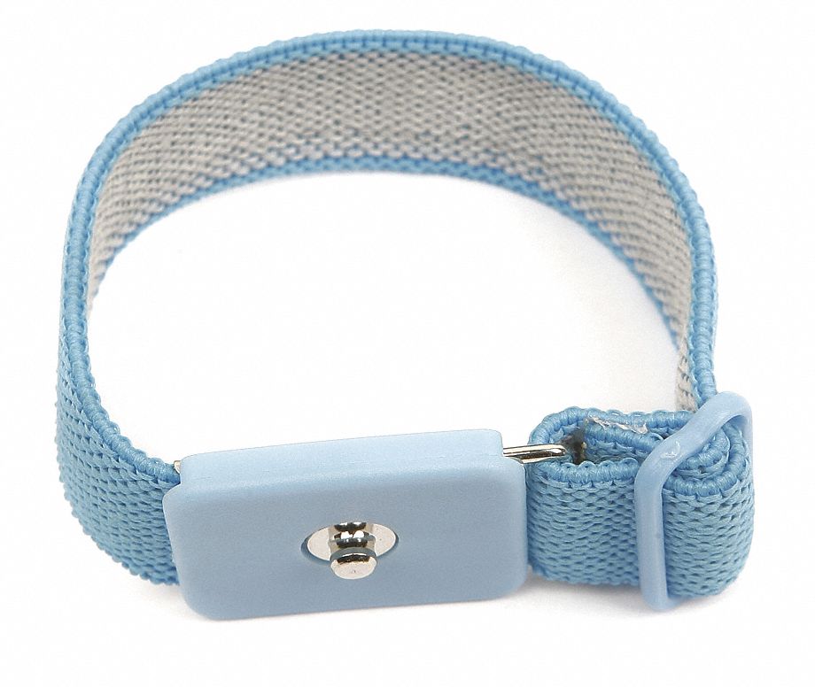 Elastic, Blue, Static Control Wrist Strap - 4ECV8|4ECV8 - Grainger