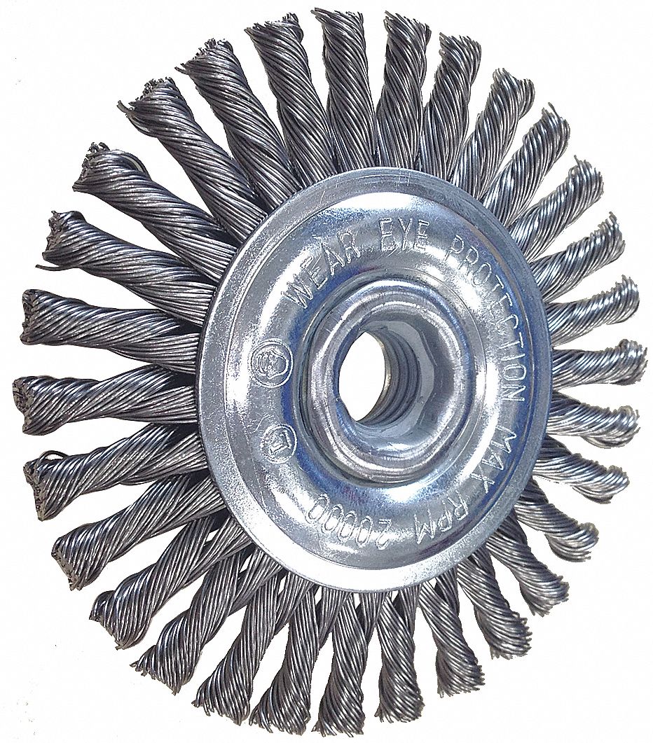 Stringer Wheel,4 In D,SS,0.0200 Wire - Grainger