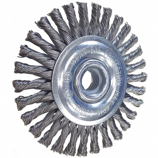Stringer Wheel,4 In D,SS,0.0200 Wire - Grainger