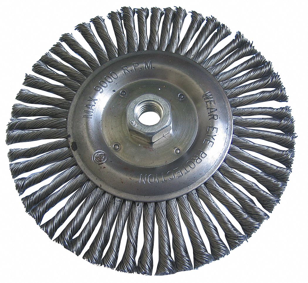 Stringer Wheel,6 In D,SS,0.0200 Wire - Grainger