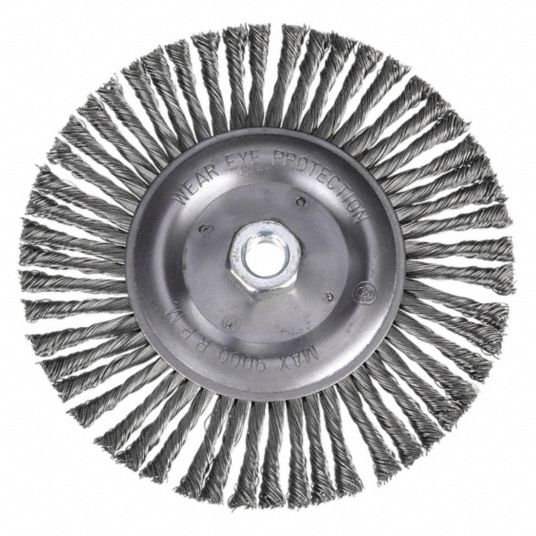 Stringer Wheel,7 In D,SS,0.0200 Wire - Grainger
