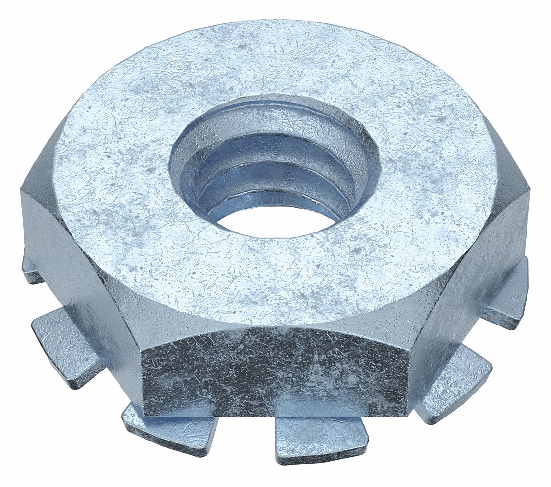 Lock Nut with External Tooth Lock Washer, #8-32 Thread Size, Lock Nut ...