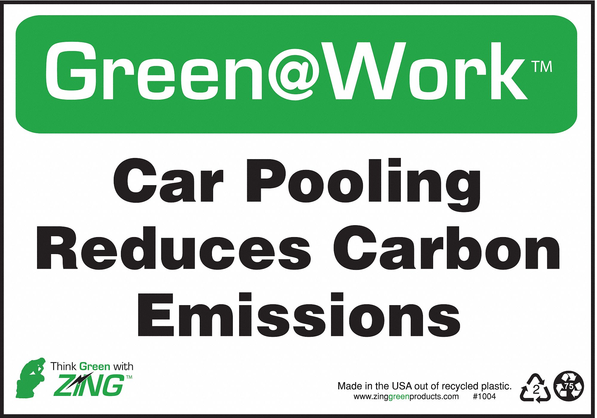 Plastic, Mounting Holes Sign Mounting, Conservation Sign - 4EJH1|1004 ...