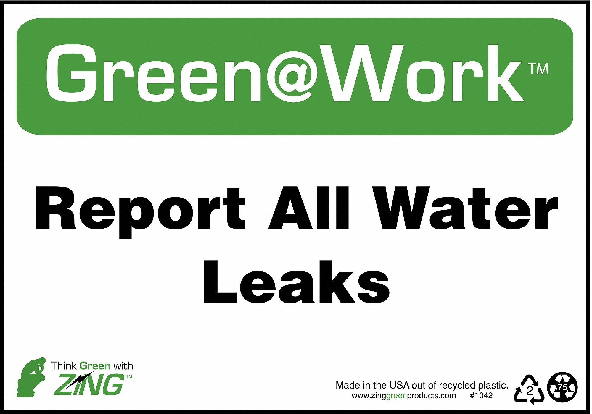 Plastic, Mounting Holes Sign Mounting, Conservation Sign - 4EJL9|1042 ...