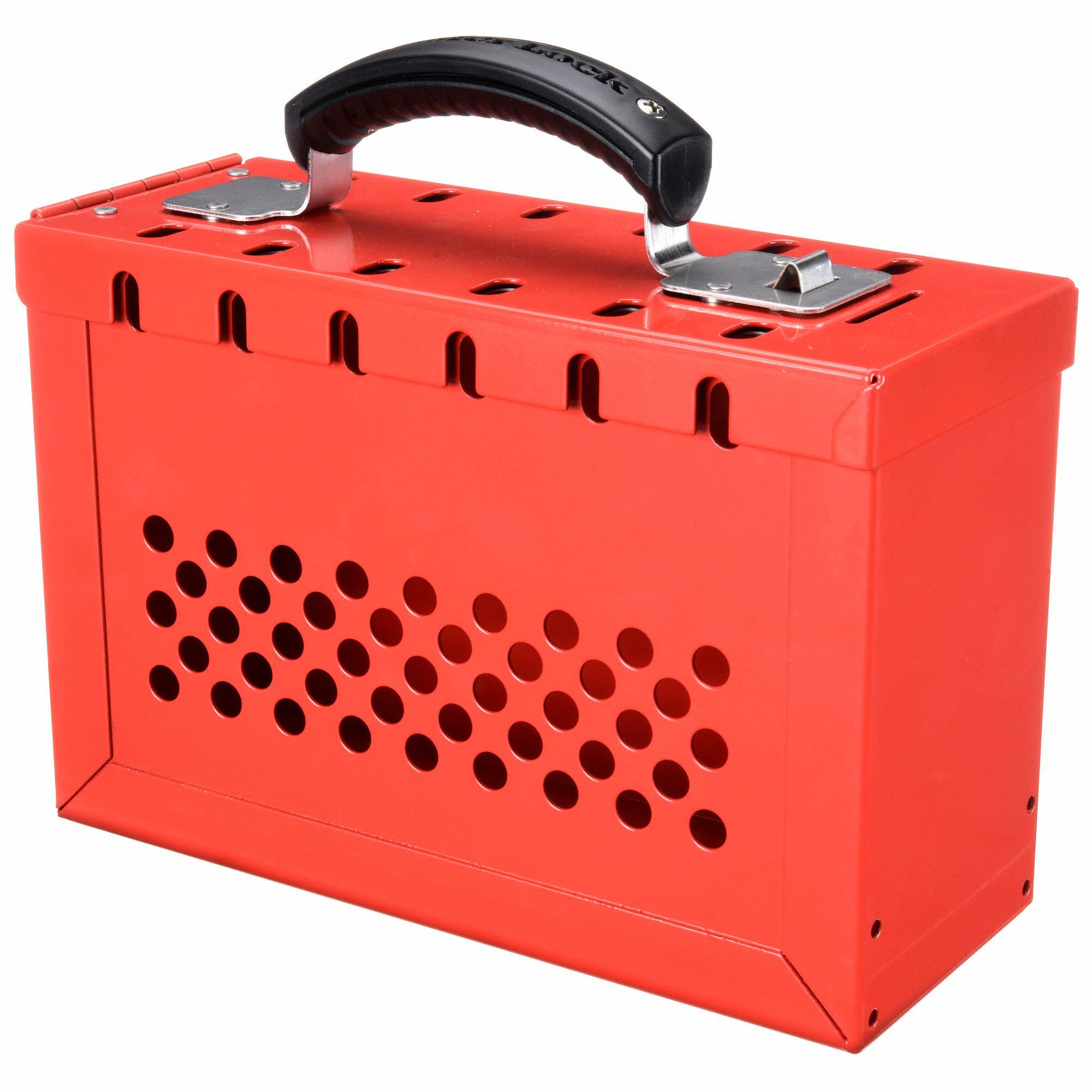 MASTER LOCK Red Steel Group Lockout Box Max Number Of Padlocks 12 6
