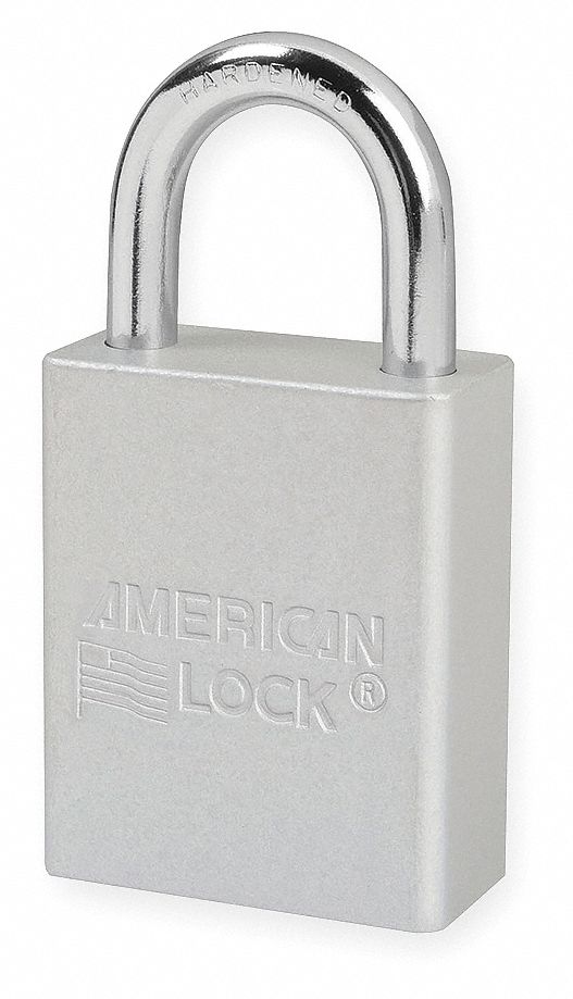 AMERICAN LOCK Candado de Bloqueo Plateado con 1 llaves Llave de Control ...