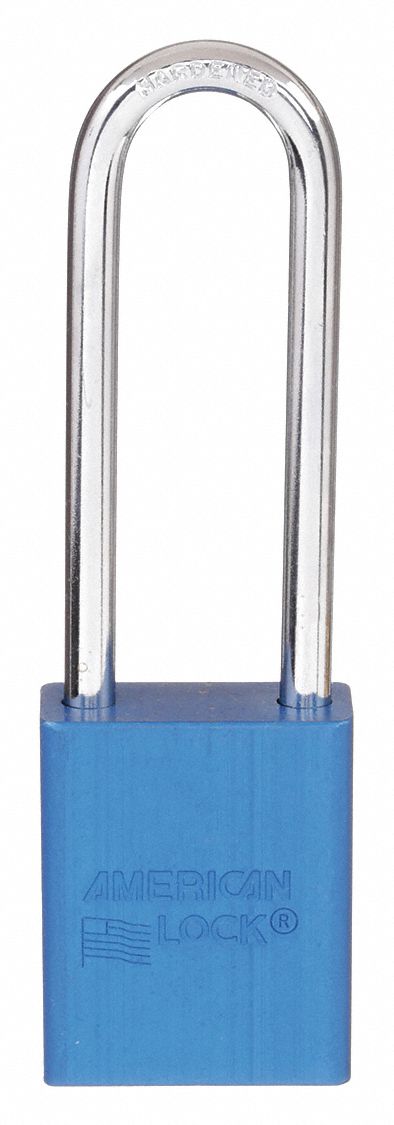 AMERICAN LOCK LOCKOUT PADLOCK, KEYED DIFFERENT, ALUMINUM, STANDARD BODY ...