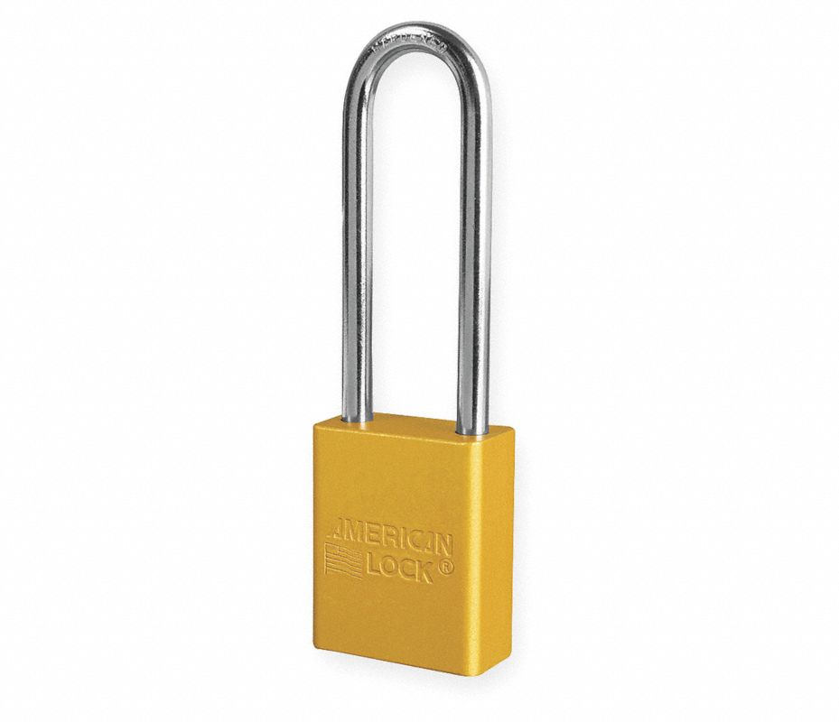 AMERICAN LOCK Candado de Bloqueo Amarillo con 2 llaves Diferente ...