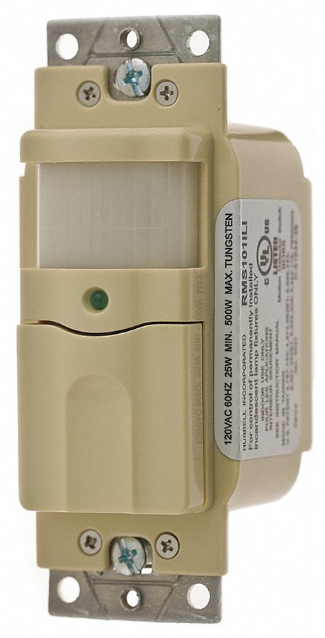 Wall Switch Box, 800 sq ft Passive Infrared, Ivory - Grainger