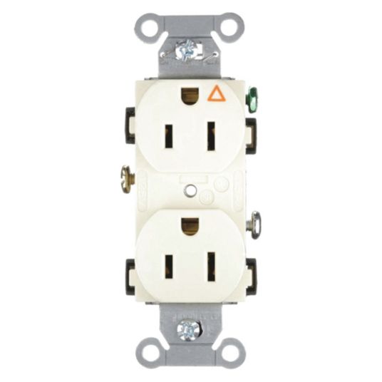 15, Commercial, Isolated Ground Receptacle, Almond, No Tamper Resistant ...
