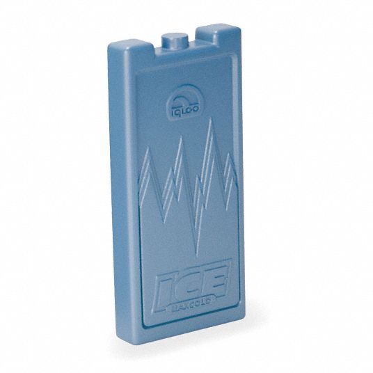Reusable Ice Block, 6 3/8 in x 1 1/2 in x 3 in, Blue - Grainger