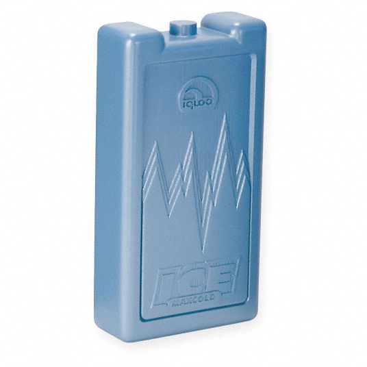 Reusable Ice Block, 7 in x 1 1/2 in x 3 3/4 in, Blue - Grainger