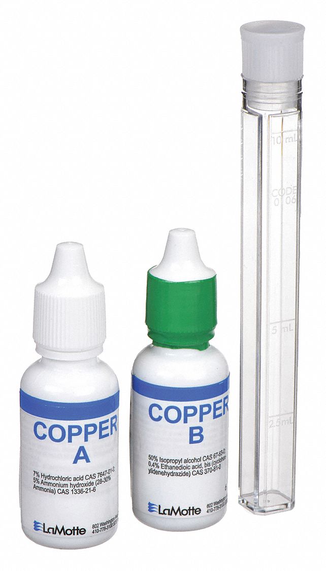 LAMOTTE, Copper, 50 Tests, Copper Water Quality Test Kit - 4EVY2|3619 ...
