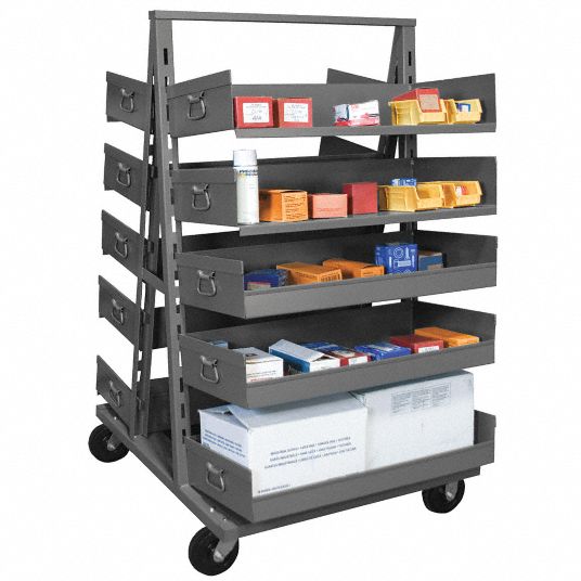 Mobile Bin Cart, 2500 lb Load Capacity - Grainger