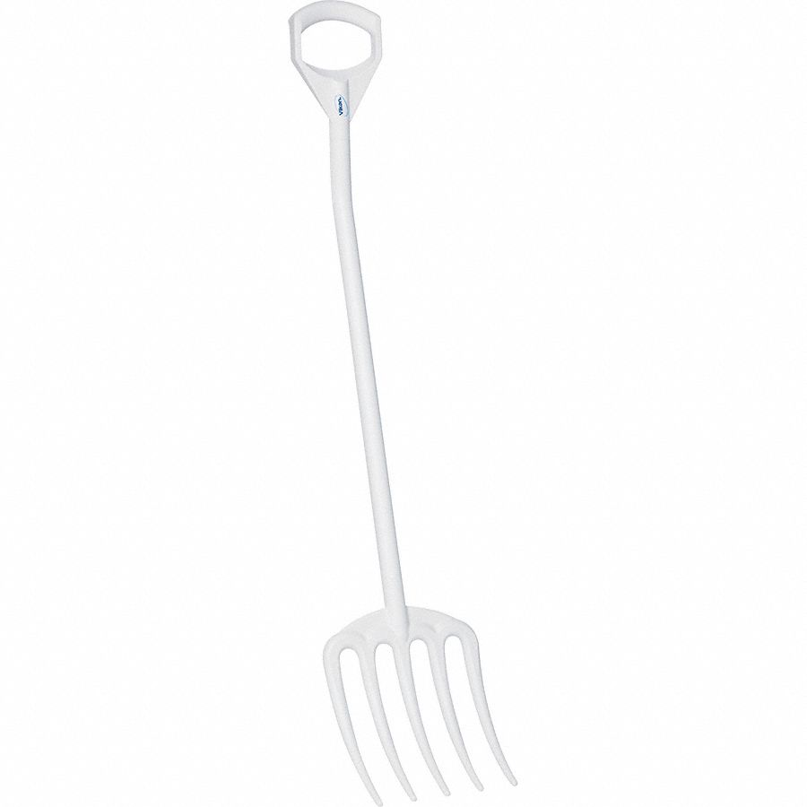 VIKAN Hygienic Fork: 5 Tines, 10 1/2 in Lg of Tines, 10 1/2 in Wd of ...