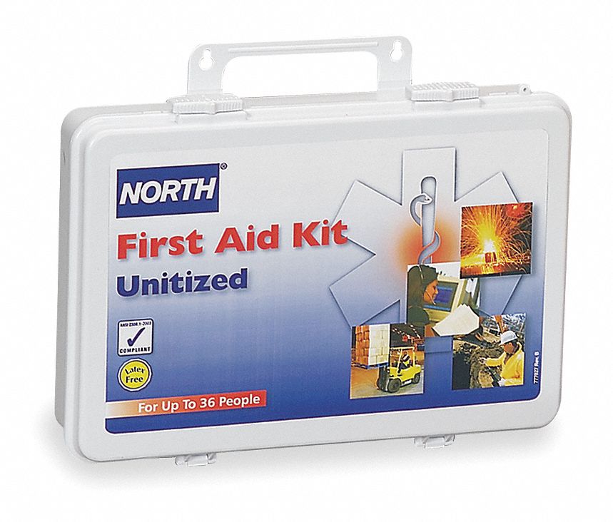 First Aid Kit, Kit, Plastic, Outdoors, 36 People Served per Kit - Grainger