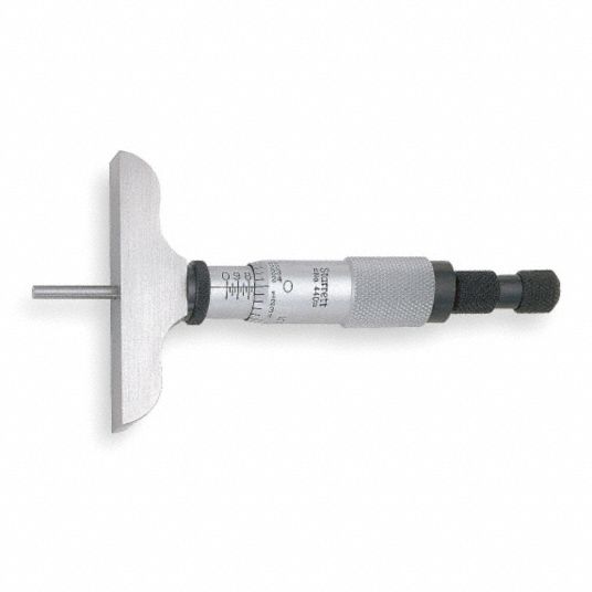 STARRETT Depth Micrometer, Base Style Full, SPC Output No, Number of ...