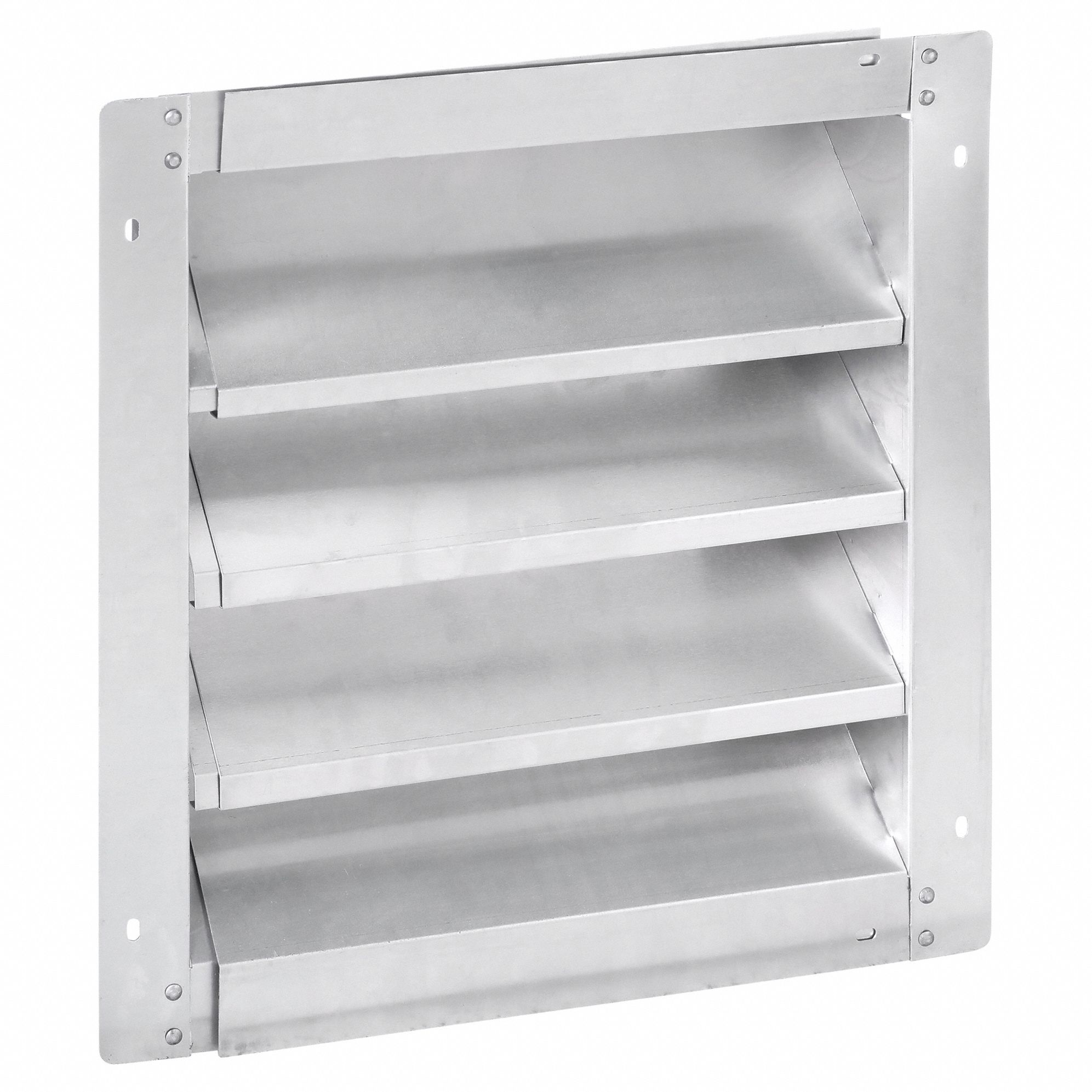 Flanged, Surface Mount, 22"H 22"W Non-Drnbl Alu Intake Louver - 4F952 ...