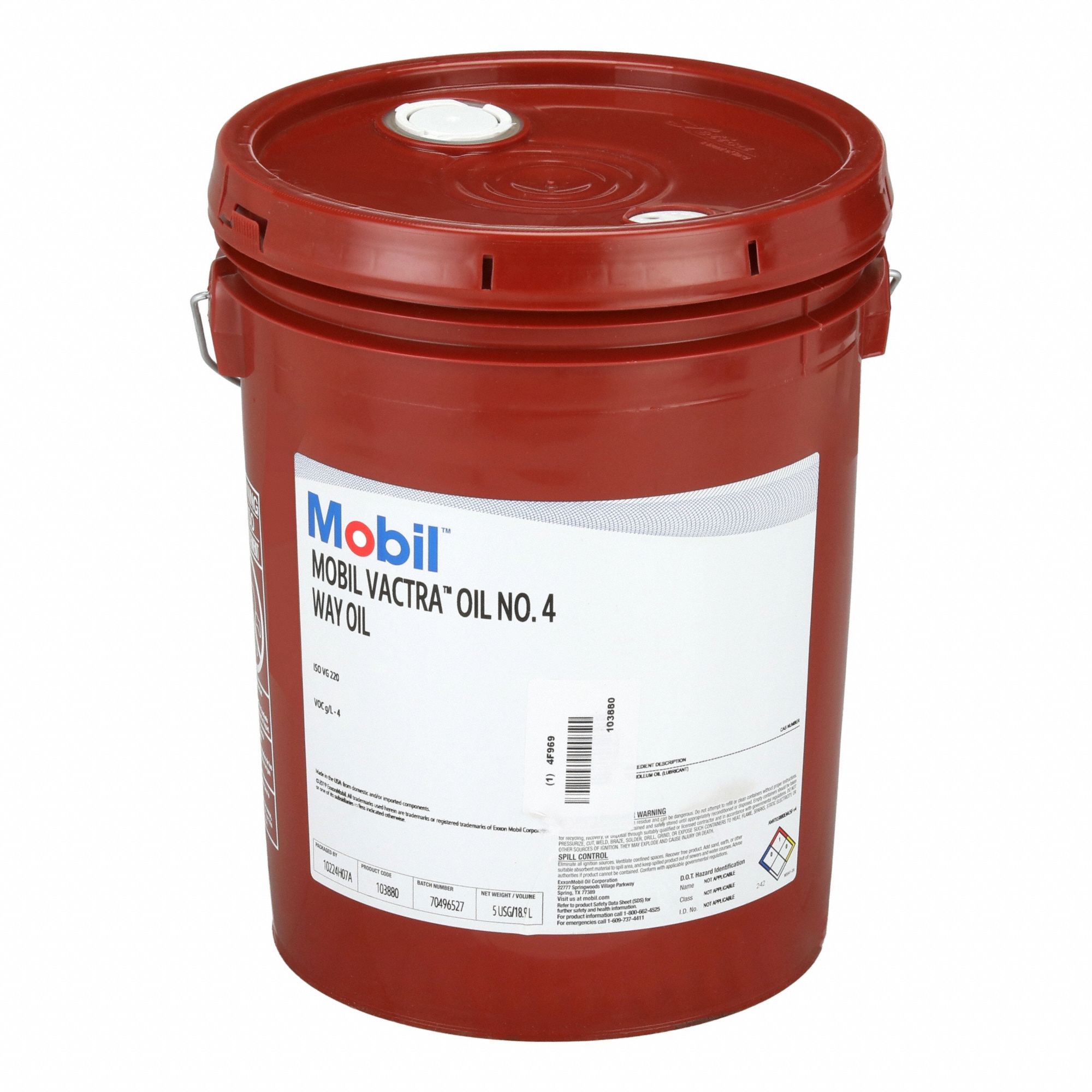 MOBIL, Vactra No. 4, 5 gal, Way Oil - 4F969|103880 - Grainger