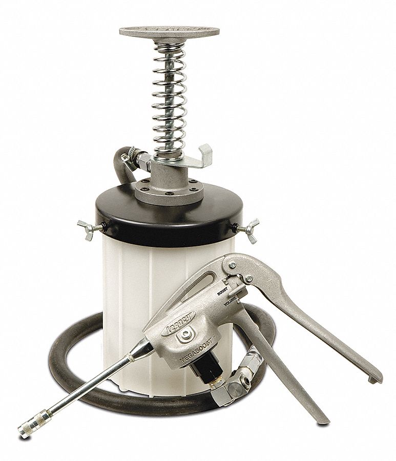 Grease Pump with Container, Fits Container Size 7 lb/1 gal, 1 oz Volume ...