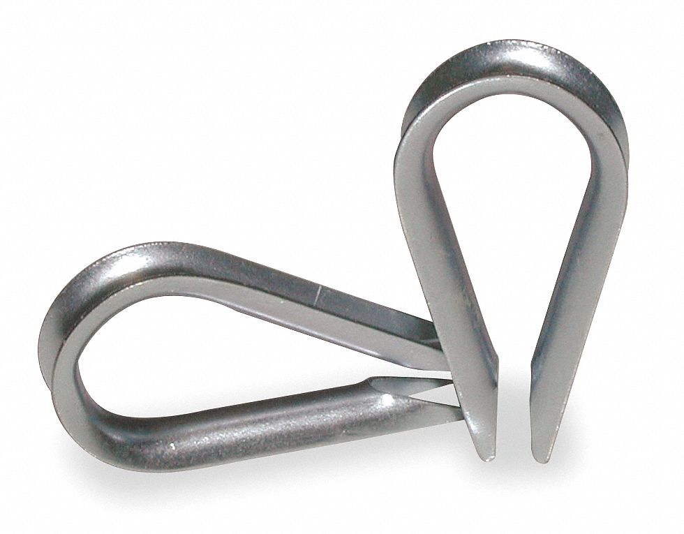 Wire Rope Thimble, For Wire Rope Dia. 5/16 in, Steel, PK 25 - Grainger
