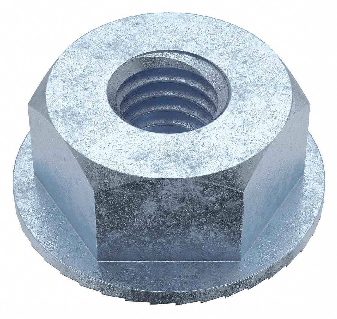 #10-32 Thread, Steel, Lock Nut - 4FAY1|HFNFI2-100-100P - Grainger