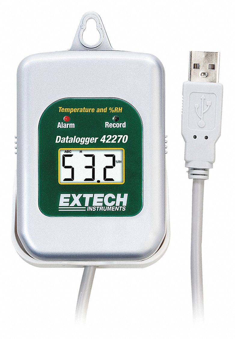 EXTECH Data Logger, Temperature and Humidity - 4FB65|42275 - Grainger