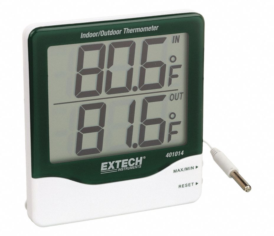 EXTECH Termómetro Digital LCD Interiores/Exteriores para Montaje de ...
