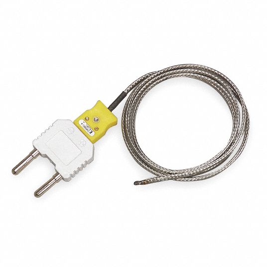 EXTECH Bead Wire Temperature Probe: Thermocouple, Type K, Banana Plug ...