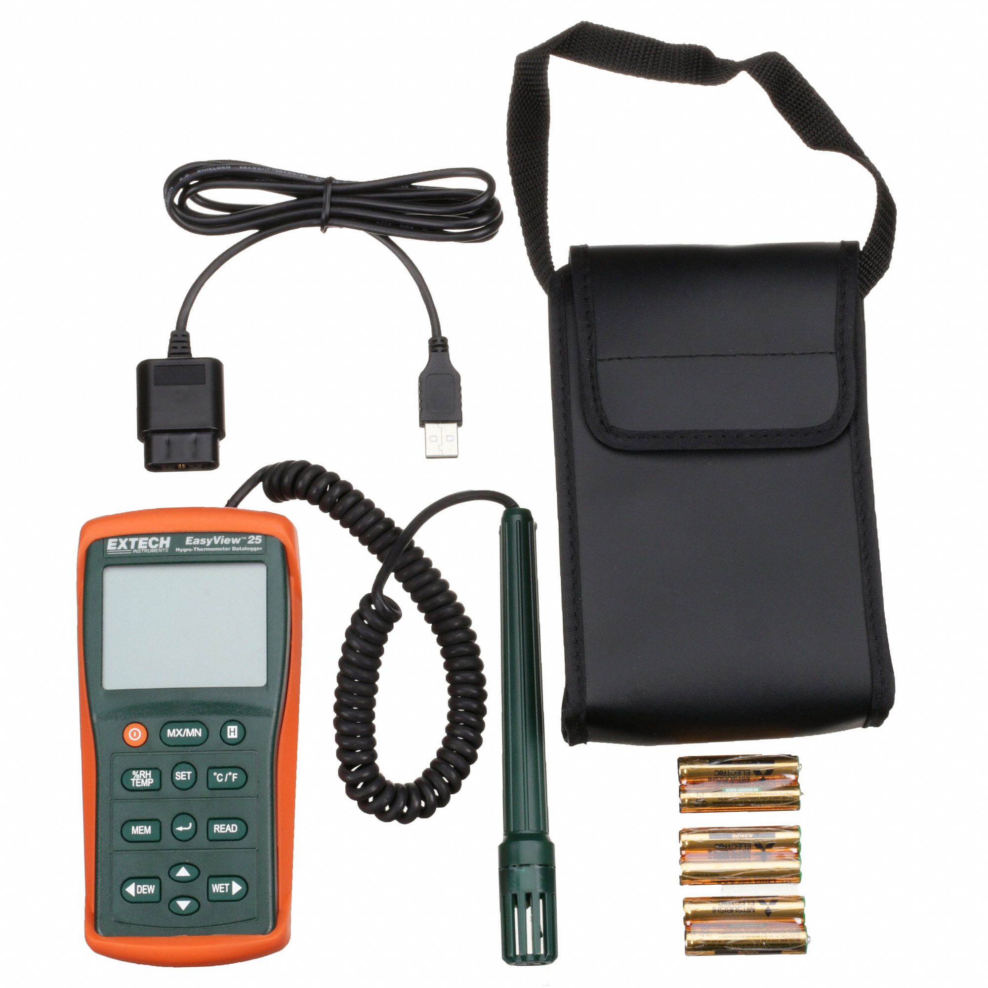 EXTECH Temperature Humidity Meter - 4FB78|EA25 - Grainger