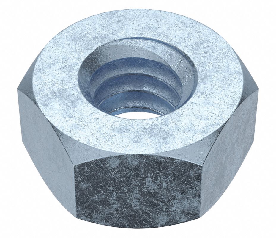 APPROVED VENDOR Tuerca Hexagonal 1/4"-20, Zincado, Grado 5, Acero, Derecha, ASME B18.2.2, PK100 ...