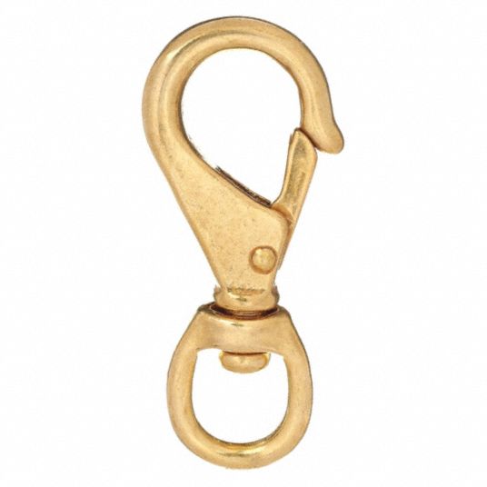 LUCKY LINE PRODUCTS, Bronze, 3 3/4 in Overall Lg, Eyelet Spring Snap ...