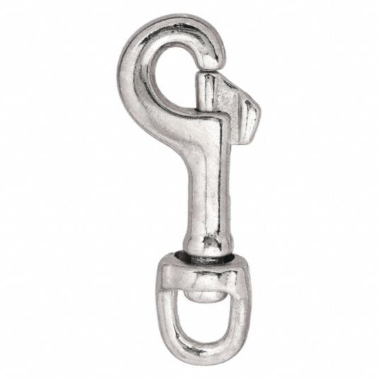 LUCKY LINE PRODUCTS, Brass, 1 7/8 in Overall Lg, Slide Bolt Spring Snap ...