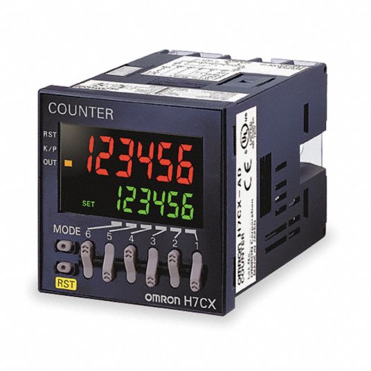 OMRON Digital Counter, Number of Digits: 6, Negative Transmissive LCD ...