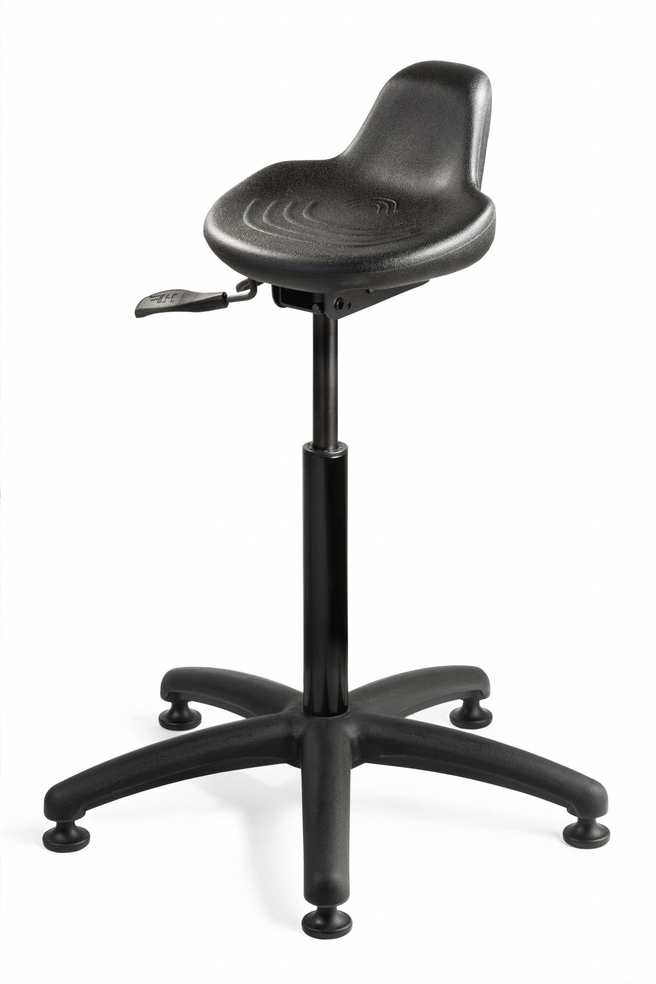 BEVCO Sit/Stand Stool: 32 in Overall Ht, Pneumatic Lever, 22 in min to ...