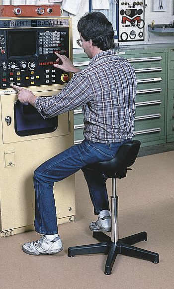 BEVCO Sit/Stand Stool: 32 in Overall Ht, Pneumatic Lever, 22 in min to ...