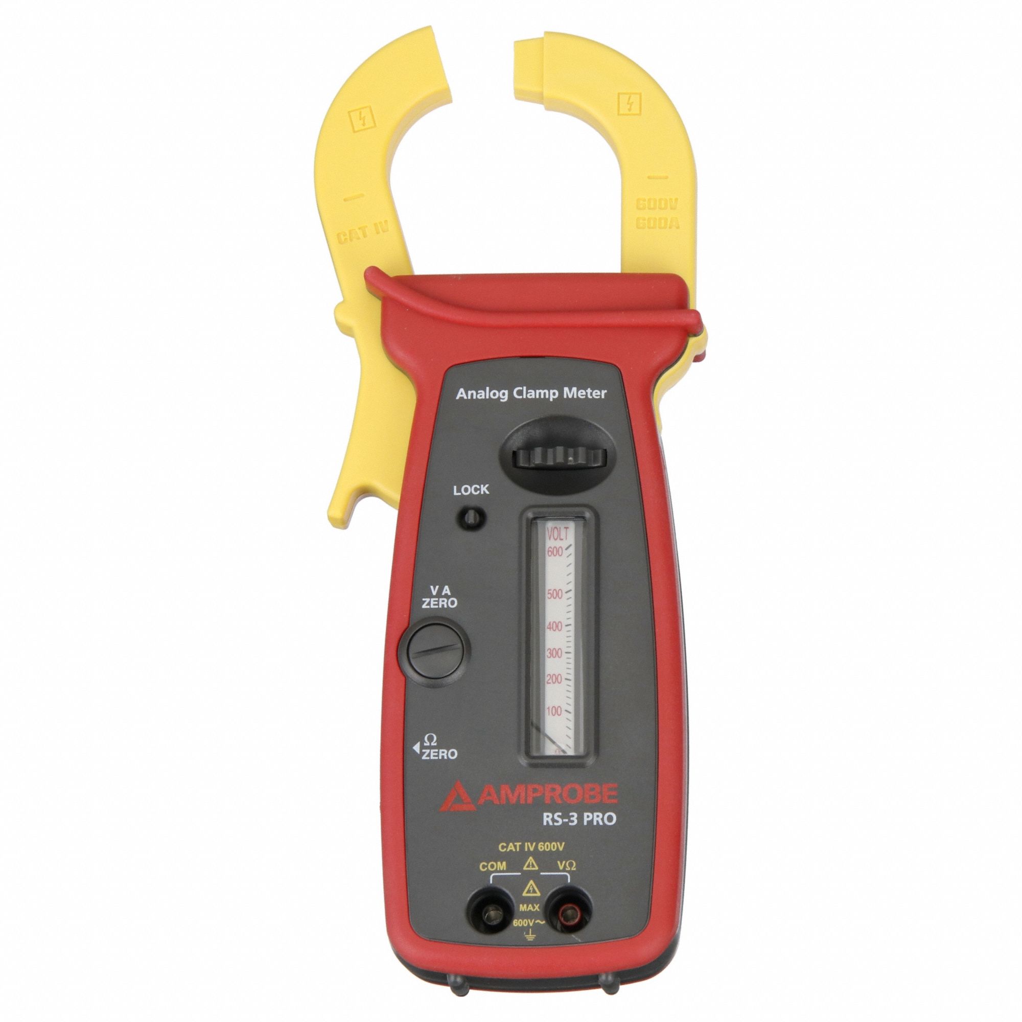 AMPROBE, 300 A Max. AC Current, CAT IV 600V, Analog Clamp Meter - 4FFJ7 ...