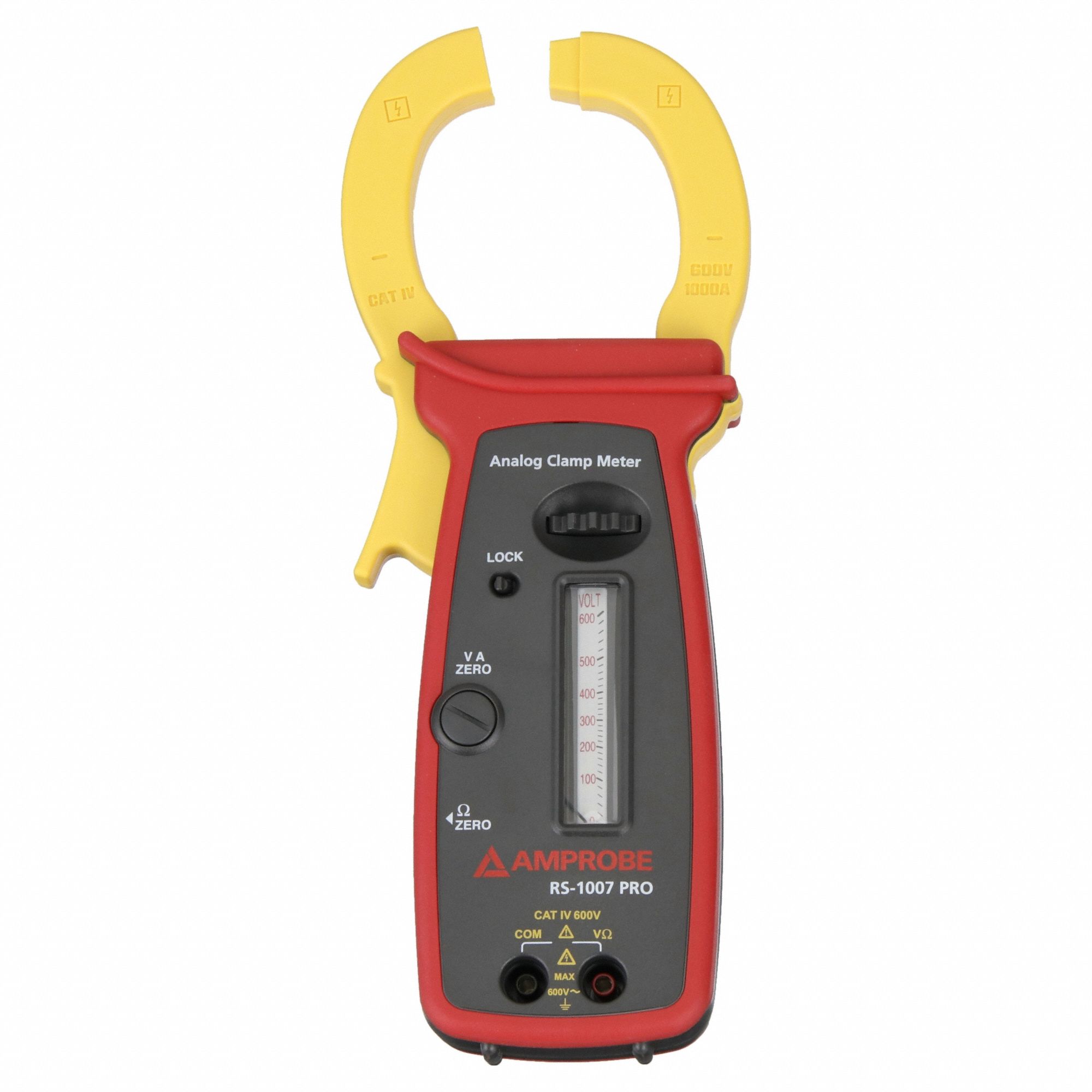 AMPROBE, 1,000 A Max. AC Current, CAT IV 600V, Analog Clamp Meter ...