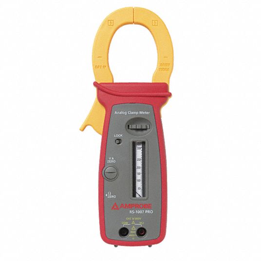 AMPROBE, 1,000 A Max. AC Current, CAT IV 600V, Analog Clamp Meter ...