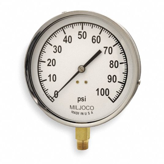 MILJOCO Pressure Gauge - 4FFN2|P4598L05 - Grainger