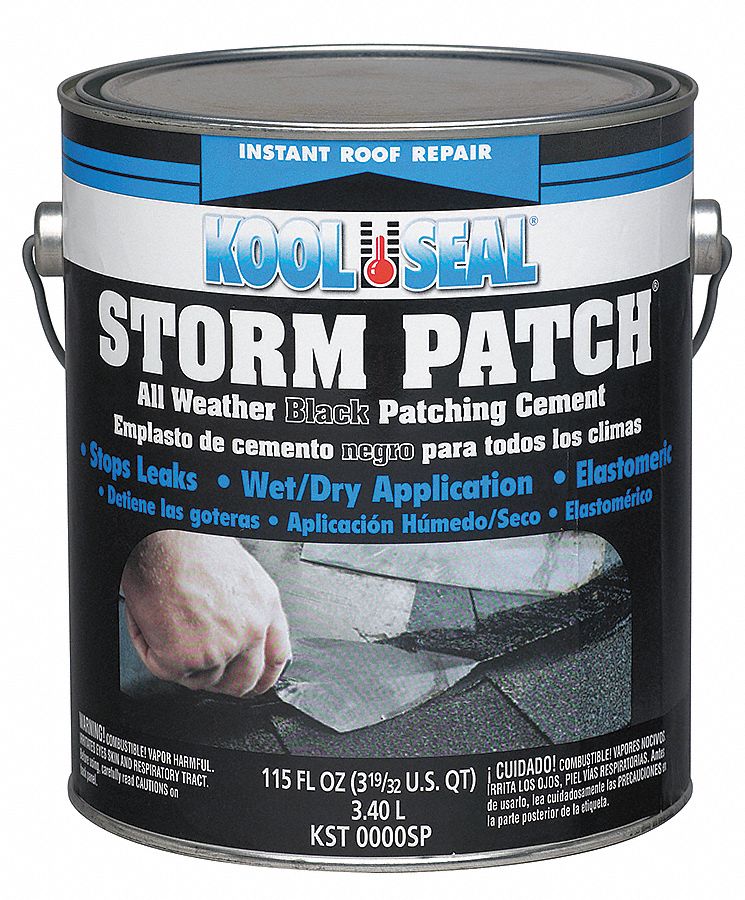 Rubberized Cement Patch, 115 fl oz Size, Black Color - Grainger