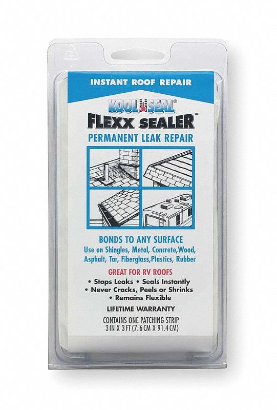Leak Repair Strip, 3 in x 3 ft Size, Gray Color, Container Type: Roll ...