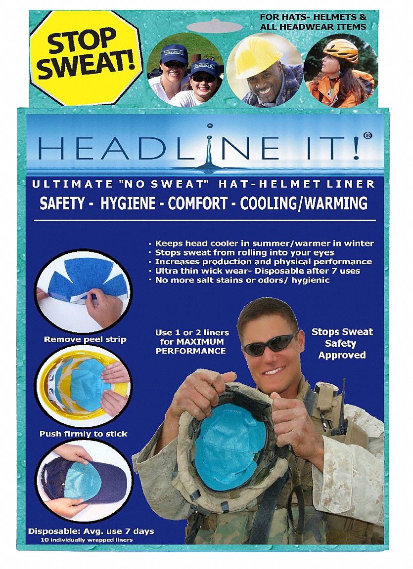 HEADLINE IT Disposable Hat and Helmet Liner, PK10 - 4FPK2|898917001001 ...
