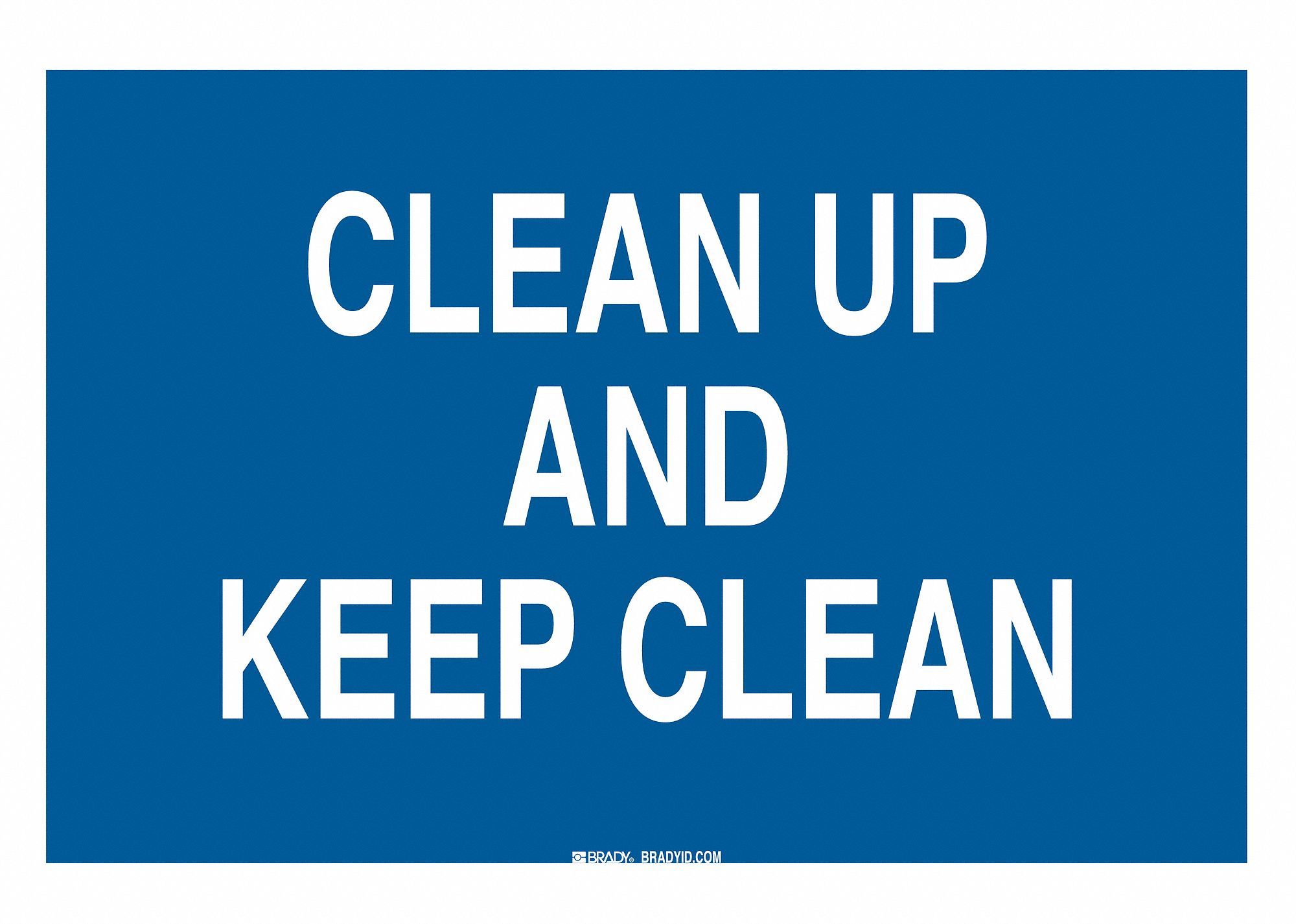 Polyester, Housekeeping Sign, 10" Width, 7" Height, Blue, Adhesive ...