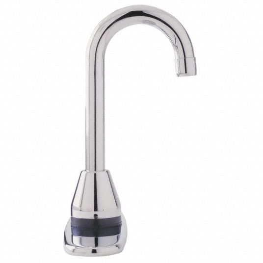 RUBBERMAID COMMERCIAL PRODUCTS, Venetian Auto Faucet, Brass, Gooseneck ...