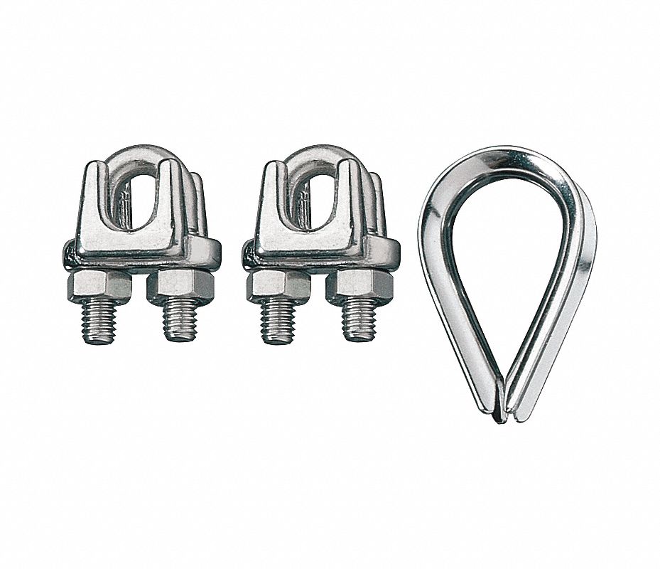 RONSTAN Juego de Clip y Guardacabo para Cable Metálico Acero Inoxidable ...