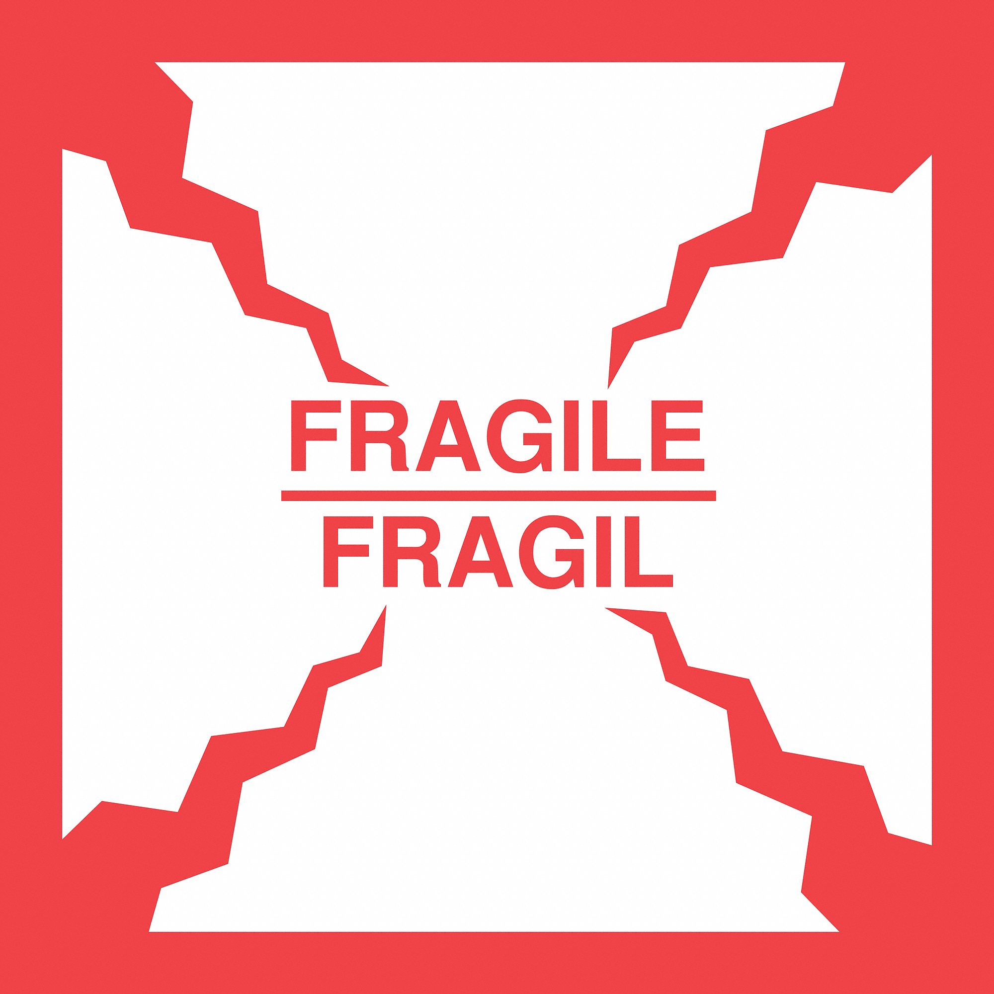 Fragile/Fragil, 4 in Label Wd, Instructional Handling Label - 16U908 ...